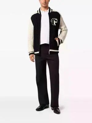 Philipp Plein Star Knitted Bomber Jacket