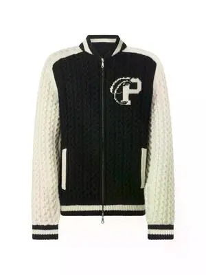 Philipp Plein Star Knitted Bomber Jacket - Black