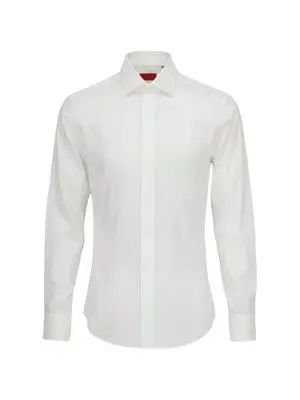 Isaia Spread-collar Button-down Shirt - White