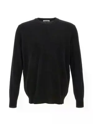 KANGRA Ribbed-knit Crew-neck Sweater - Black