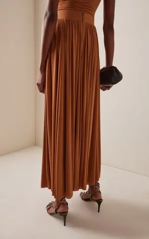Zimmermann Gathered Crepe Maxi Skirt