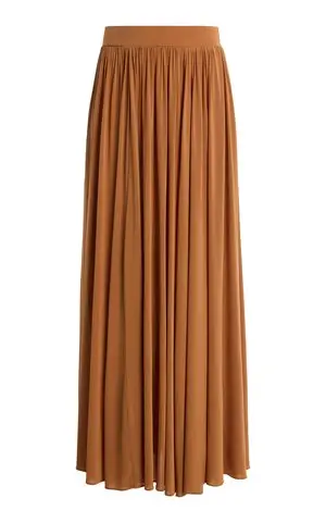 Zimmermann Gathered Crepe Maxi Skirt - Neutral