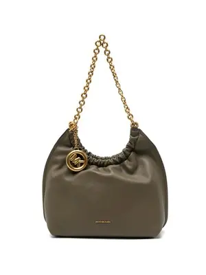 Michael Kors Shoulder Bag Leather Md Cinch Pouchette - Green