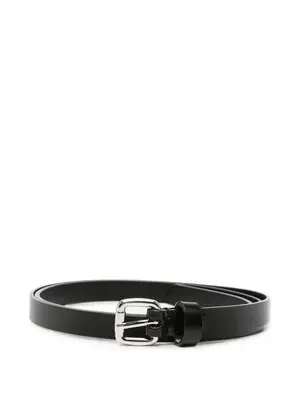 P.a.r.o.s.h Leather Belt With Silver Buckle - Black