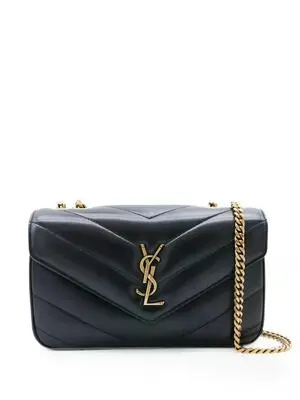 Saint Laurent Loulou Quilted Leather Shoulder Bag - Black
