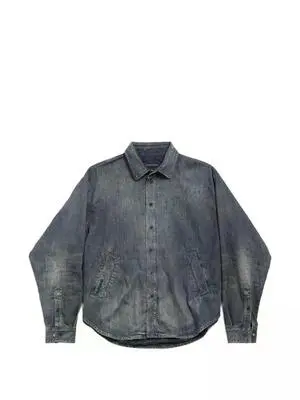 Balenciaga Logo-embroidered Button Shirt Jacket