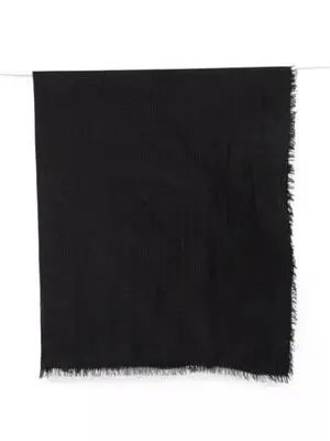 Faliero Sarti Derna Check Frayed Scarf - Blue