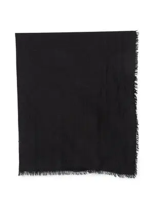 Faliero Sarti Derna Check Frayed Scarf - Blue