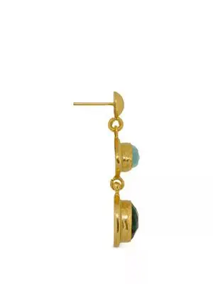 OTTOMAN HANDS Melis Aqua Emerald Drop Earrings