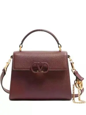 Valentino Garavani Vsling Mini Handbag In Grainy Calfskin - Red