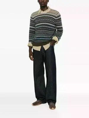 Eric Bompard Fair Isle Round Neck Sweater