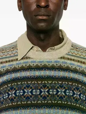 Eric Bompard Fair Isle Round Neck Sweater