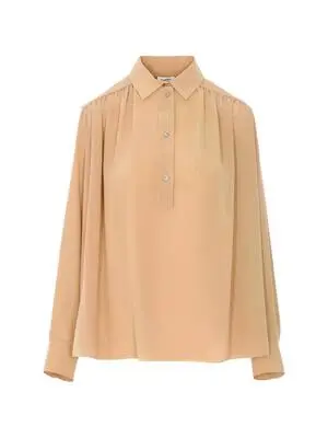 Saint Laurent Button Long-sleeve Shirt - Neutrals