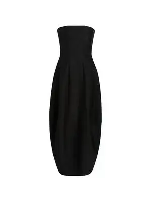 Khaite Stela Strapless Cady Sculptural Dress
