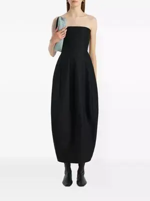 Khaite Stela Strapless Cady Sculptural Dress