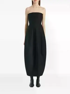 Khaite Stela Strapless Cady Sculptural Dress