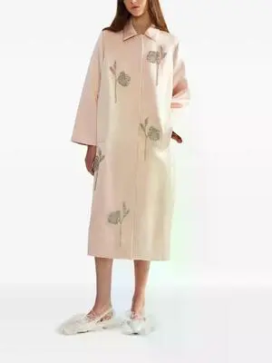 Erdem Crystal-embroidered Single-breasted Coat