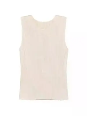 Issey Miyake Pleated Top - Neutrals