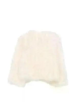 LISKA Long Sleeve Feather Jacket - Neutrals