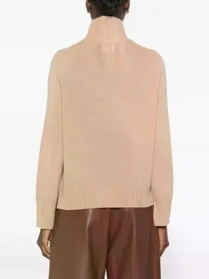 ALLUDE Ribbed-knit Mock-neck Sweater