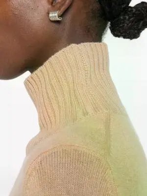 ALLUDE Ribbed-knit Mock-neck Sweater
