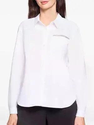 BETTY BARCLAY Embellished Pocket High-low Shirt