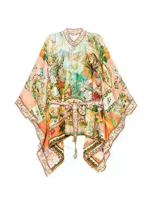 Camilla Graphic-print Belted Shirt