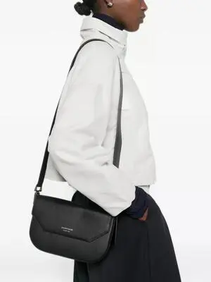 Emporio Armani Leather Crossbody Bag - Black
