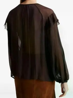 Marella Ruffled Long-sleeves Blouse