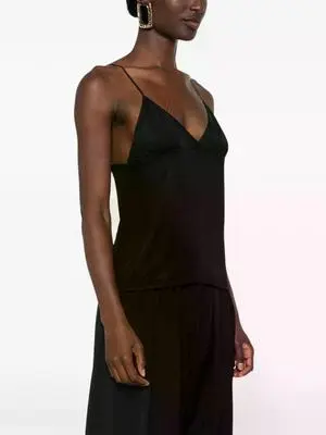 Saint Laurent Spaghetti Strap Top - Black