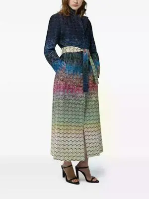 Missoni Zigzag-knit Belted Coat