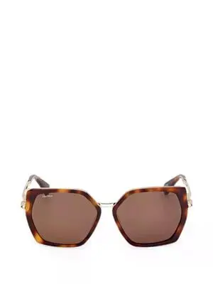Max Mara Geometric-frame Sunglasses - Brown