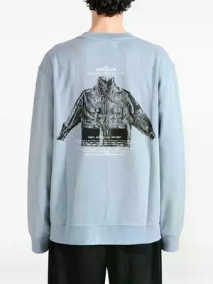 Stone Island Cotton Fleece Sweatshirt With Embroidered And Printed Detail