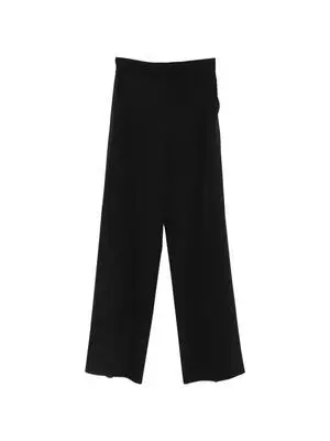 Agnona Elasticated-waistband Tailored Trousers - Black