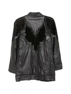 Roberto Cavalli 1980s Scalloped Collar Coat