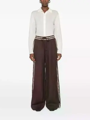 ALEMAIS Lori Side-stripe Drawstring Palazzo Pants