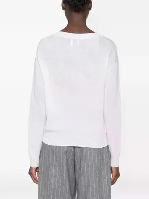 ALLUDE Fine-knit Drop Shoulder Sweater - Neutrals