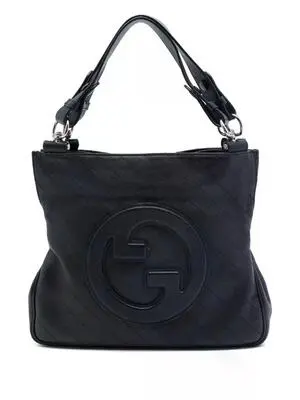 Gucci 2021-2026 Small Diagonal Stitched Calfskin Blondie Satchel - Black