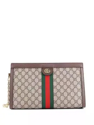 Gucci Ophidia Chain Gg Coated Canvas Medium Shoulder Bag