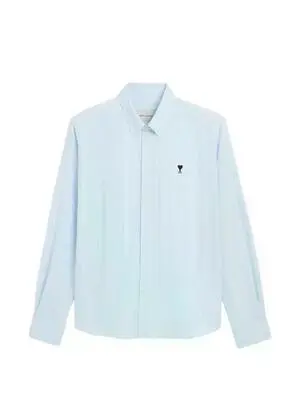 AMI Paris De Coeur Striped Shirt - Blue