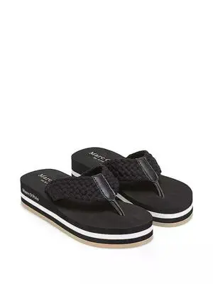 Marc O'polo Woven-strap Slippers - Black