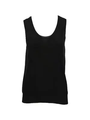 Isaia Sleeveless Knit Top - Black