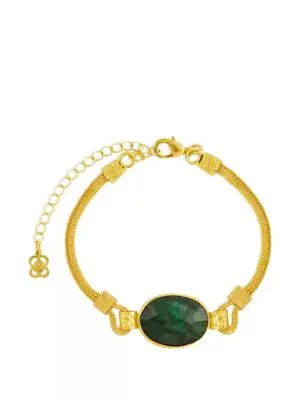 OTTOMAN HANDS Daphne Emerald Chain Bracelet - Gold