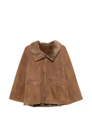 MANZONI 24 Shearling-collar Pocket Jacket - Brown