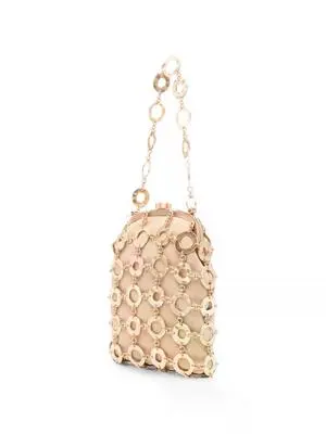Cult Gaia Brielle Ring-embellished Clutch Bag