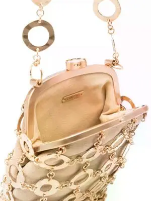 Cult Gaia Brielle Ring-embellished Clutch Bag