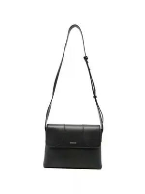 Emporio Armani Logo-plaque Leather Shoulder Bag - Black