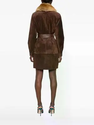 Saint Laurent Belted Leather Jacket