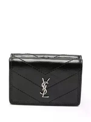 Saint Laurent Quilted Leather Wallet - Black