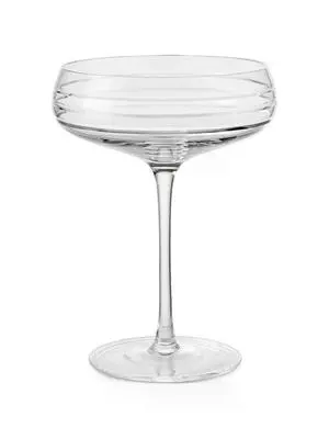 LOUISE ROE Triple-cut Glass Champagne Coupe - White